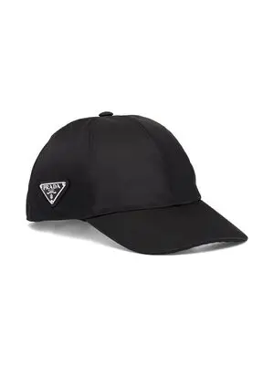 Prada Logo-plaque Baseball Cap - Black