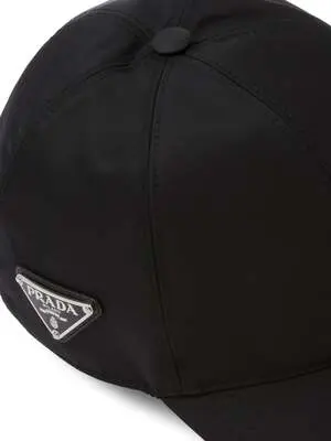 Prada Logo-plaque Baseball Cap - Black