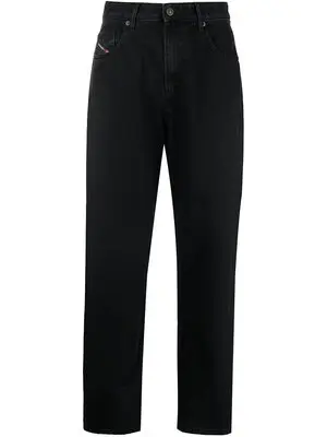 DIESEL® Cropped Wide-leg Jeans - Black