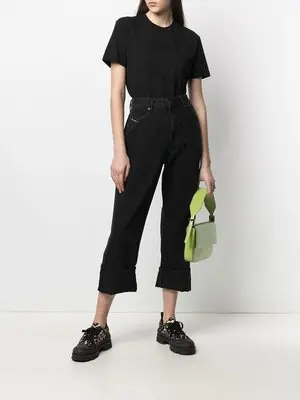 DIESEL® Cropped Wide-leg Jeans