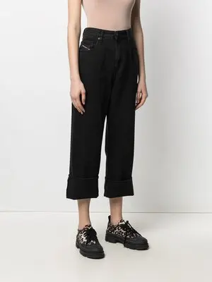 DIESEL® Cropped Wide-leg Jeans