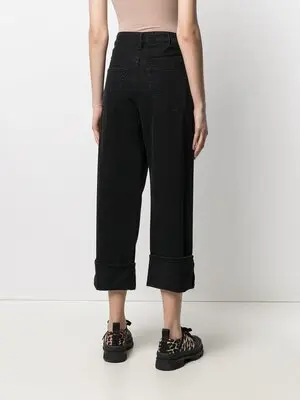 DIESEL® Cropped Wide-leg Jeans