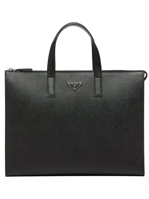 Prada Saffiano Leather Tote - Black
