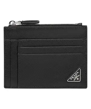 Prada Triangle Logo Cardholder - Black