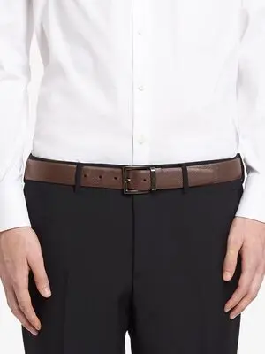 Prada Reversible Leather Belt - Black