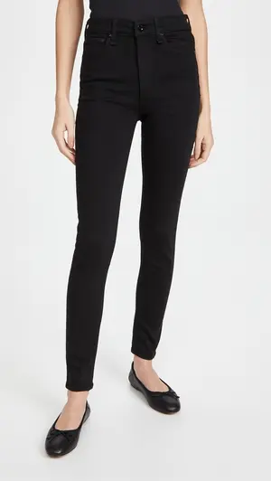 Rag & Bone Nina High-rise Skinny Jeans - Black
