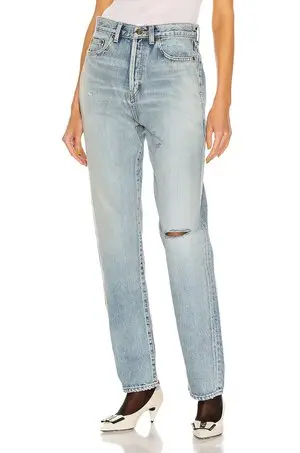 Saint Laurent Slim Fit Jeans In Denim-light
