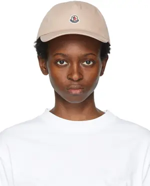 Moncler Moncler Pink Logo Baseball Cap - 529 Blush