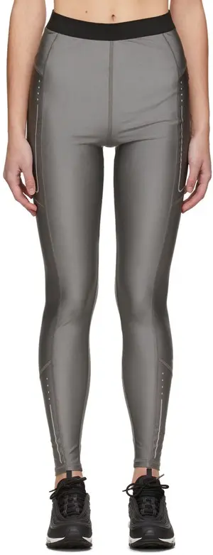Moncler Moncler Silver Contrast Waistband Leggings - 913 Silver