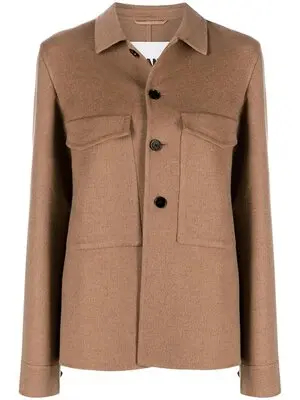 JIL SANDER Buttoned Cashmere Shirt Jacket