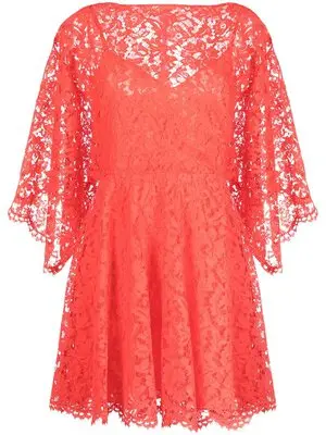 Valentino Garavani Wide-sleeve Lace Dress