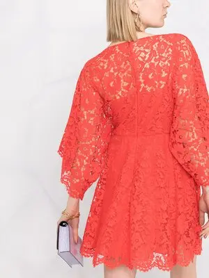 Valentino Garavani Wide-sleeve Lace Dress