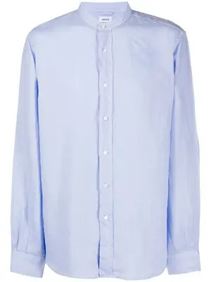 Aspesi Band Collar Linen Shirt