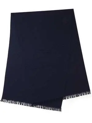 Prada Triangle-jacquard Cashmere Scarf - Blue