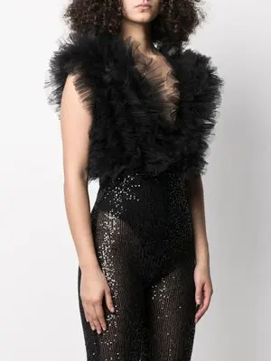 Alchemy Fashions X Lia Aram Ruffle Bodysuit - Black
