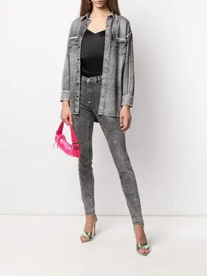 Philipp Plein High-waisted Cotton Jeggings