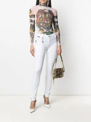 Philipp Plein High-waisted Jeggings - White