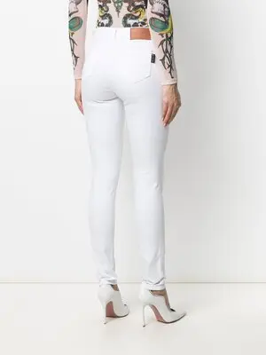 Philipp Plein High-waisted Jeggings - White