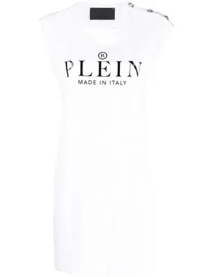 Philipp Plein Logo T-shirt Dress - White
