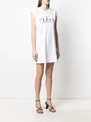 Philipp Plein Logo T-shirt Dress