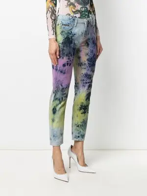 Philipp Plein Tie-dye Boyfriend Jeans