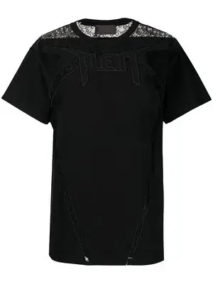 Philipp Plein Lace-paneled T-shirt