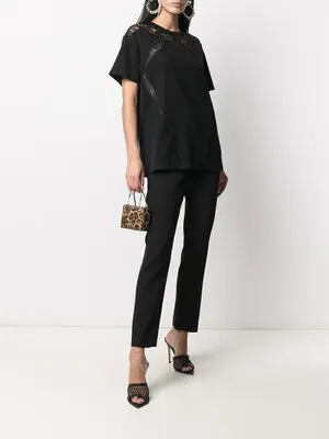 Philipp Plein Lace-paneled T-shirt