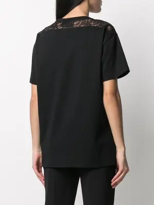 Philipp Plein Lace-paneled T-shirt
