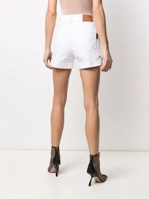 Philipp Plein Safety-pin Denim Shorts
