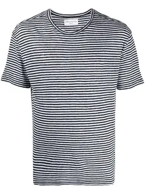 OFFICINE GÉNÉRALE Horizontal Stripe Print T-shirt