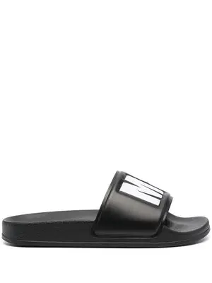 MSGM Logo-print Slides - Black