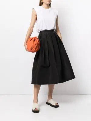 Tibi Sleeveless Padded Shoulder T-shirt