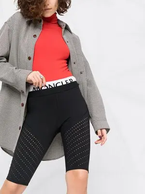 Moncler Logo Waistband Cycling Shorts