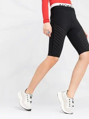Moncler Logo Waistband Cycling Shorts
