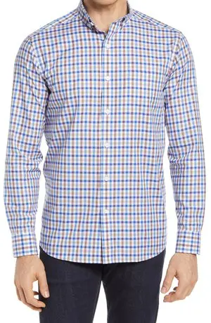 Johnston & Murphy Check Button-down Shirt