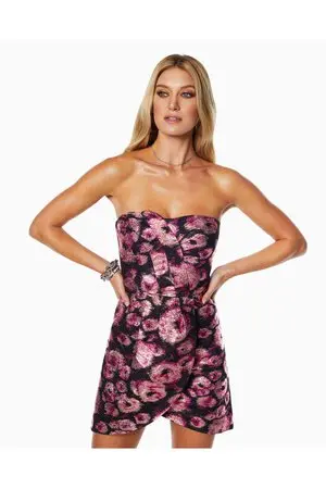 Ramy Brook Avril Strapless Mini Dress In Metallic - 30% Off | Editorialist