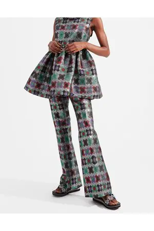 La DoubleJ Saturday Night Pants - Groovy Dot In Jacquard Groovy Dot Metallic