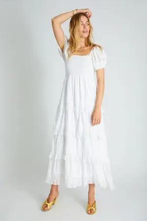 LoveShackFancy Capella Tiered Maxi Dress