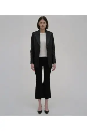 Rosetta Getty Pull On Cropped Flare - Black
