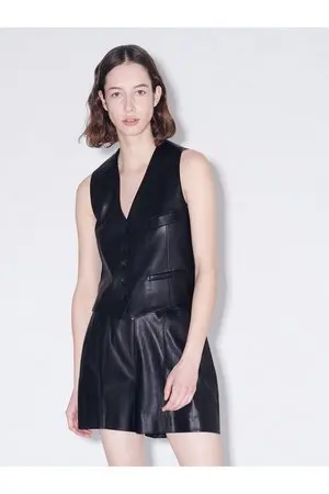 Rosetta Getty Tailored Leather Vest