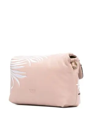 Pinko O Tiger-embroidered Shoulder Bag