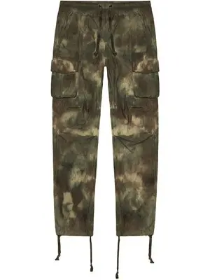 John Elliott Camouflage Tie-dye Cargo Pants - Green