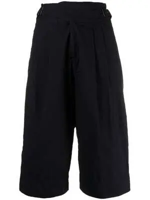 Y’s Loose Fit Pleated Shorts - Blue