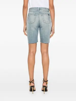 Saint Laurent High-waisted Denim Shorts
