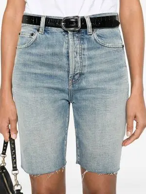 Saint Laurent High-waisted Denim Shorts