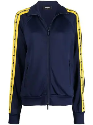 Dsquared2 Logo Tape Track Jacket - Blue