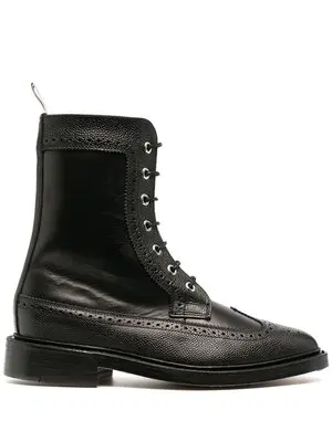 Thom Browne Brogue-detail Combat Boots