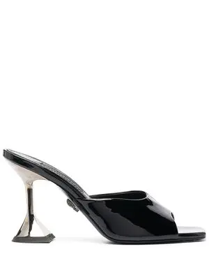 Philipp Plein Square-toe Heeled Sandals - Black