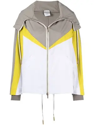 Lorena Antoniazzi Colour-block Hooded Jacket - Neutrals