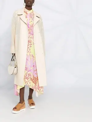 Stella McCartney Faux-leather Perforated Coat